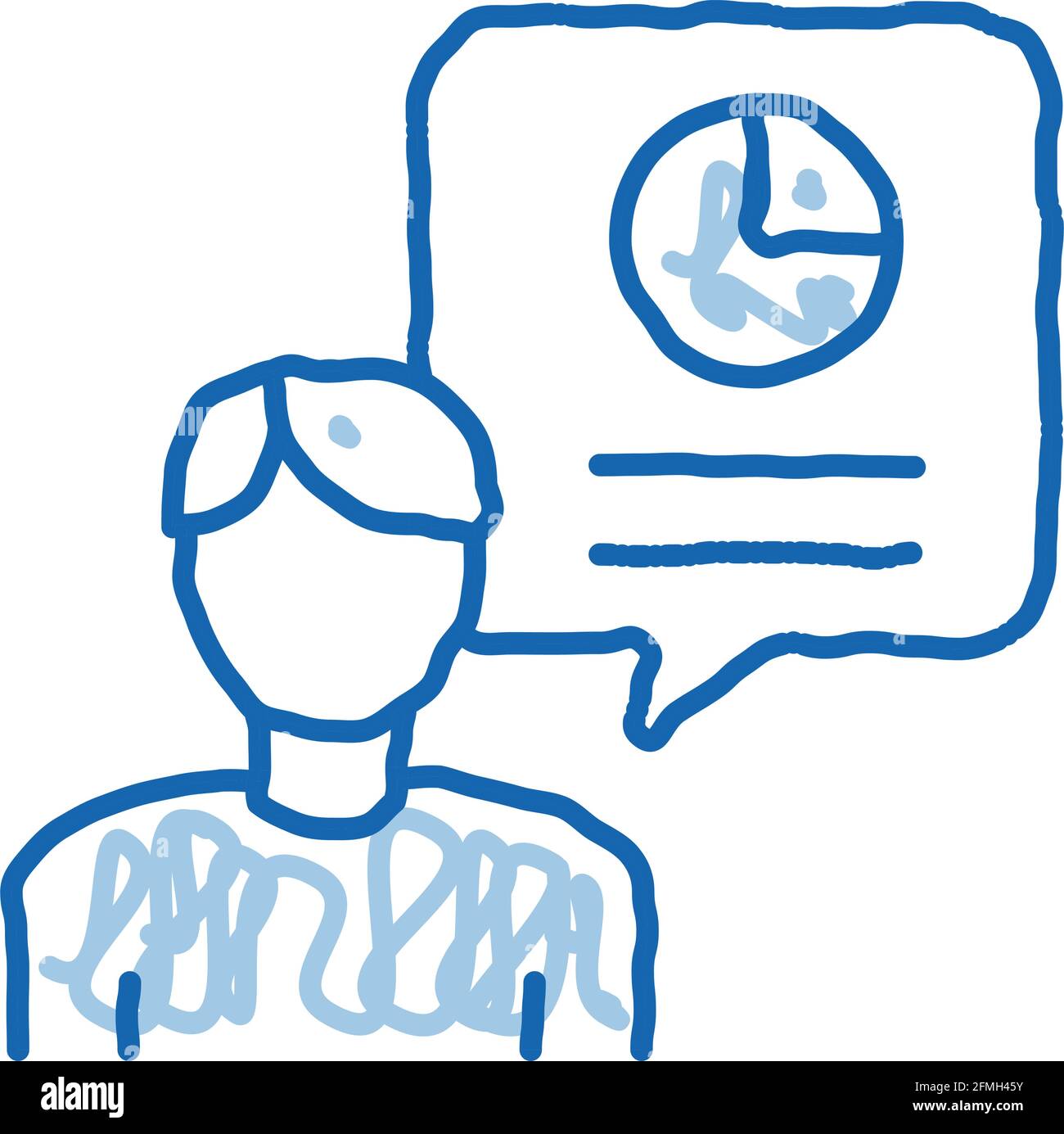 Human Talk About Statistics doodle icon hand drawn illustration Stock ...