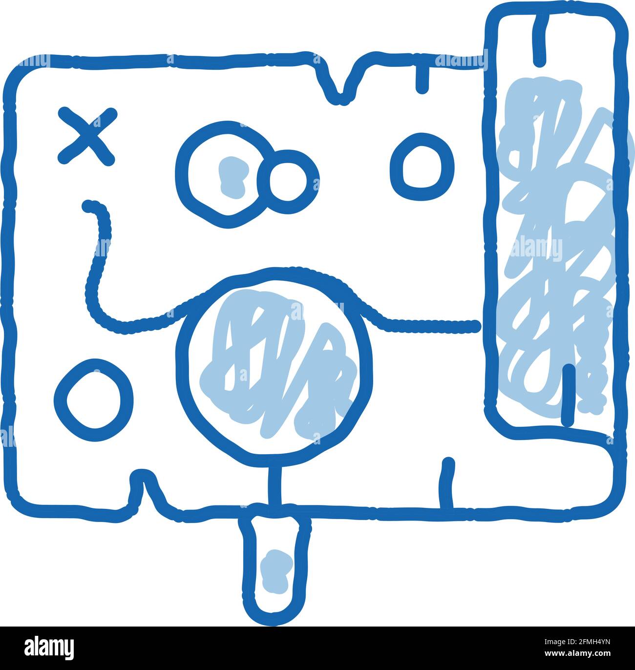 Vintage Map Route Research doodle icon hand drawn illustration Stock ...