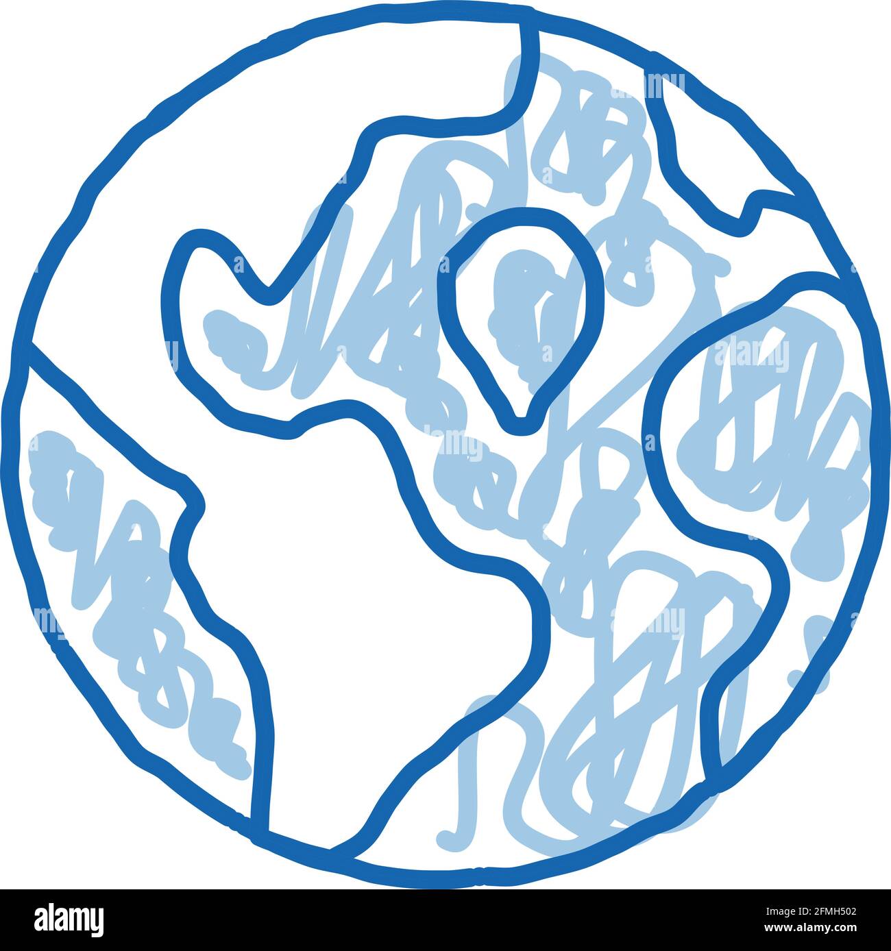 Earth Planet Topography doodle icon hand drawn illustration Stock ...