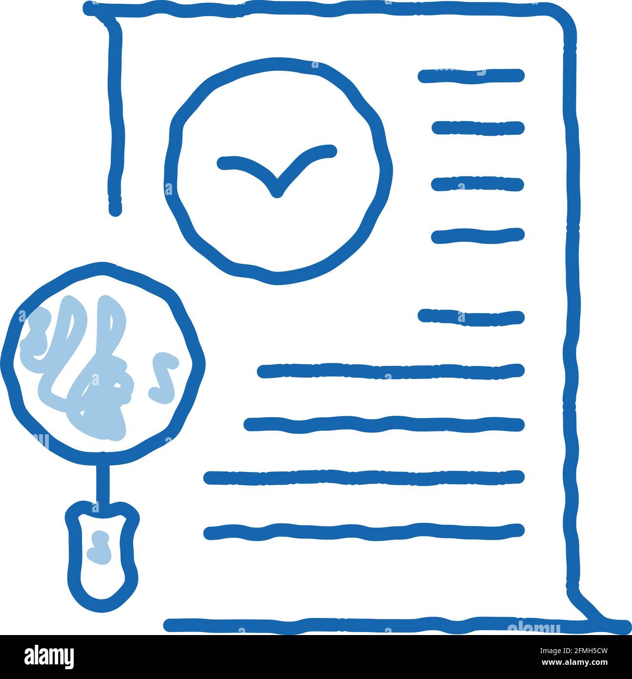 Bird Document List Research doodle icon hand drawn illustration Stock ...