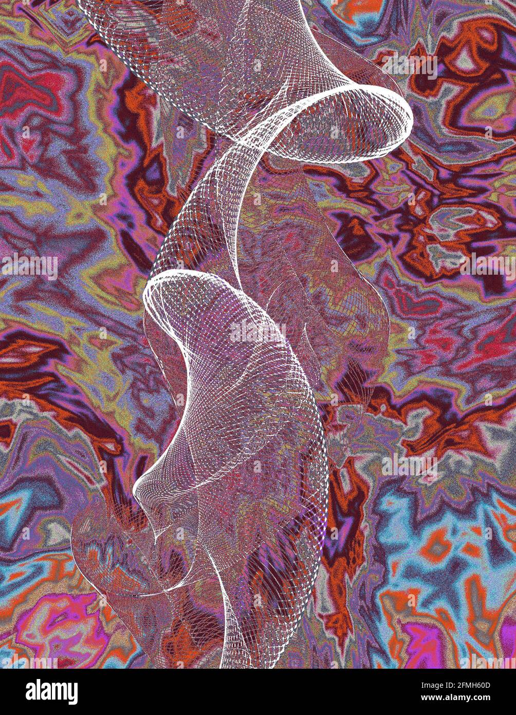 Abstract digital waves. Modern art Stock Photo - Alamy