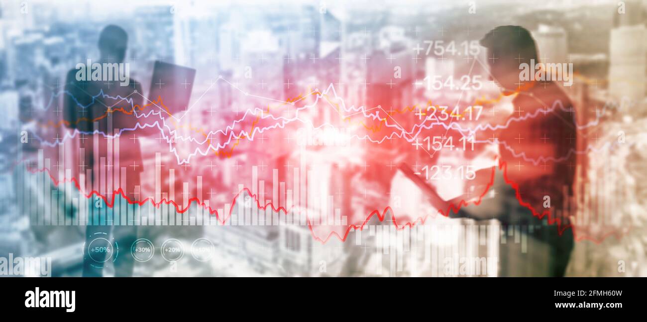 Business Graph Stock Market chart Stock Photo - Alamy