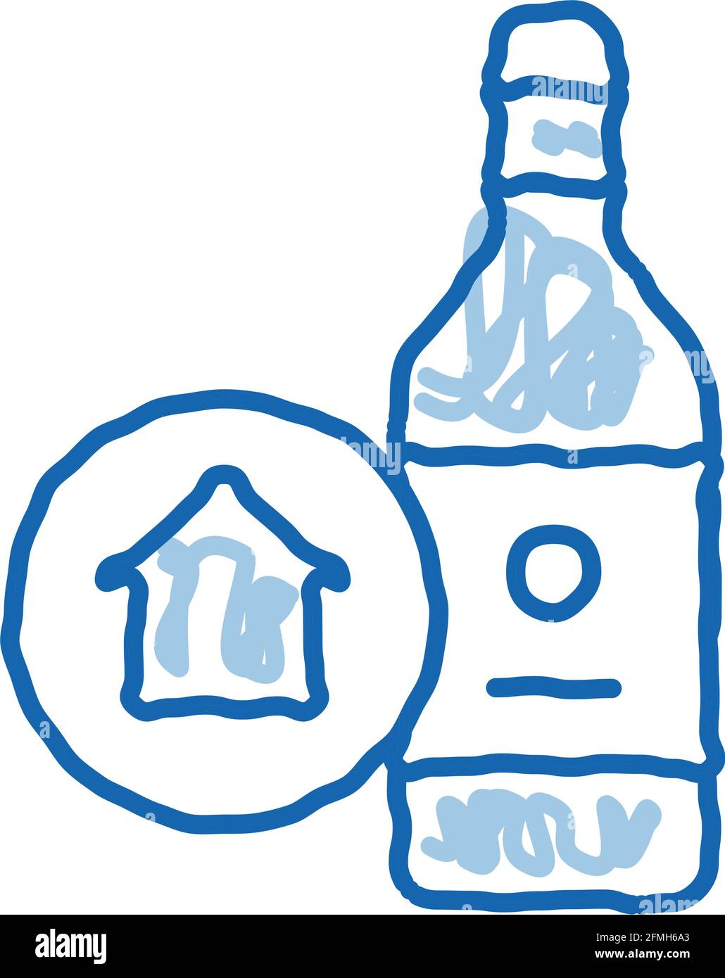 Beer Drink Bottle doodle icon hand drawn illustration Stock Vector ...