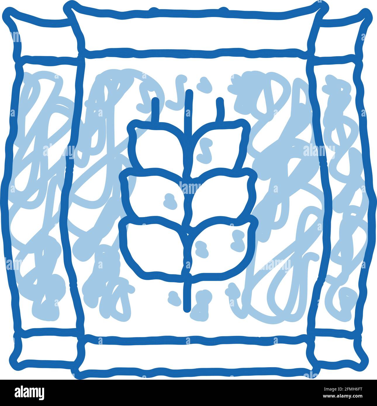 Wheat Bags doodle icon hand drawn illustration Stock Vector Image & Art ...