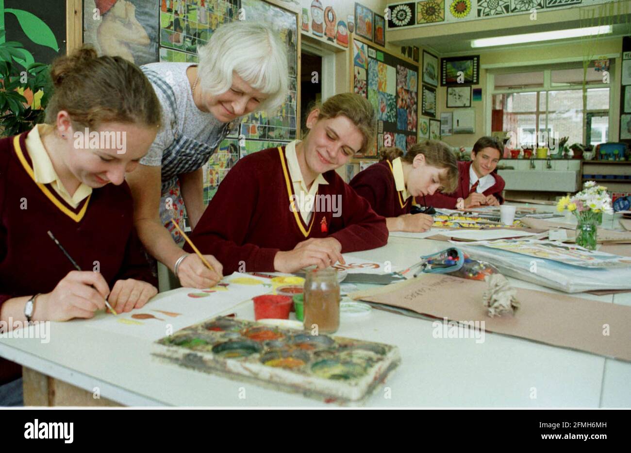 PUPILS AT BISHOP LUFFA SCHOOL, CHICHESTER, W SUSSEX ENJOY ART LESSONS ...