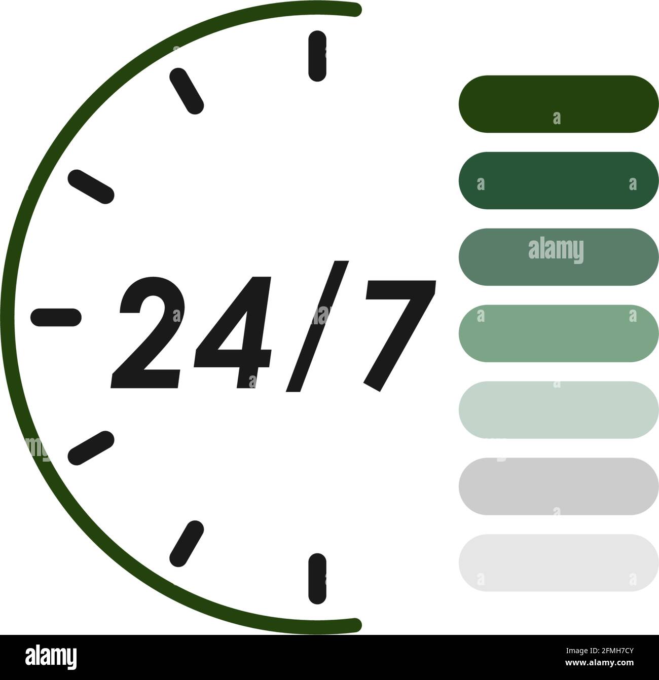 24 Hour icon logo vector illustration design template Stock Vector ...