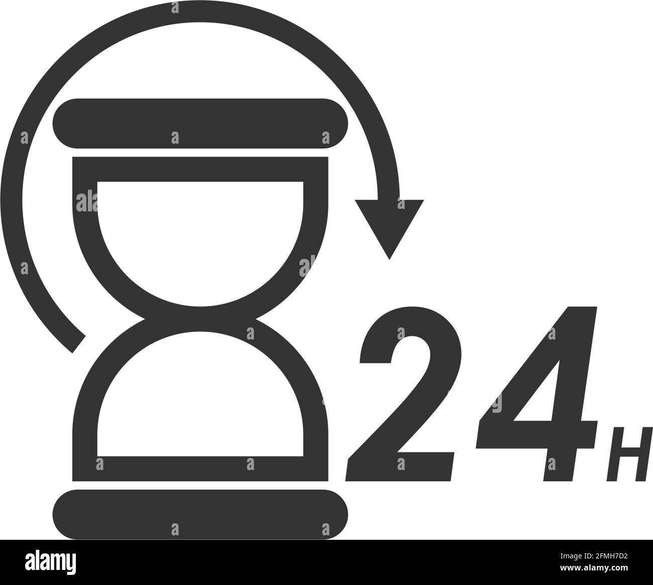 24 Hour icon logo vector illustration design template Stock Vector ...