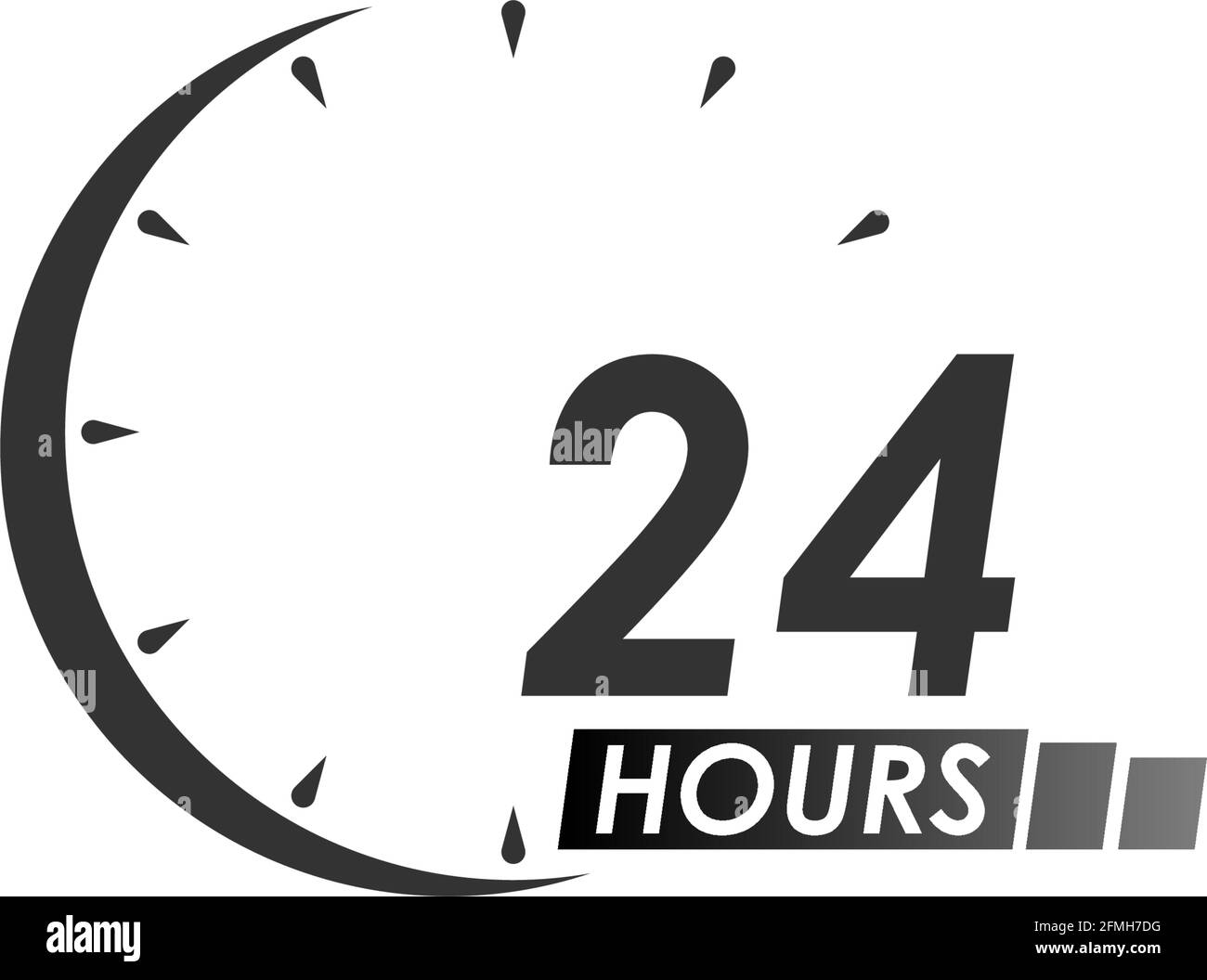 24 Hour icon logo vector illustration design template Stock Vector ...