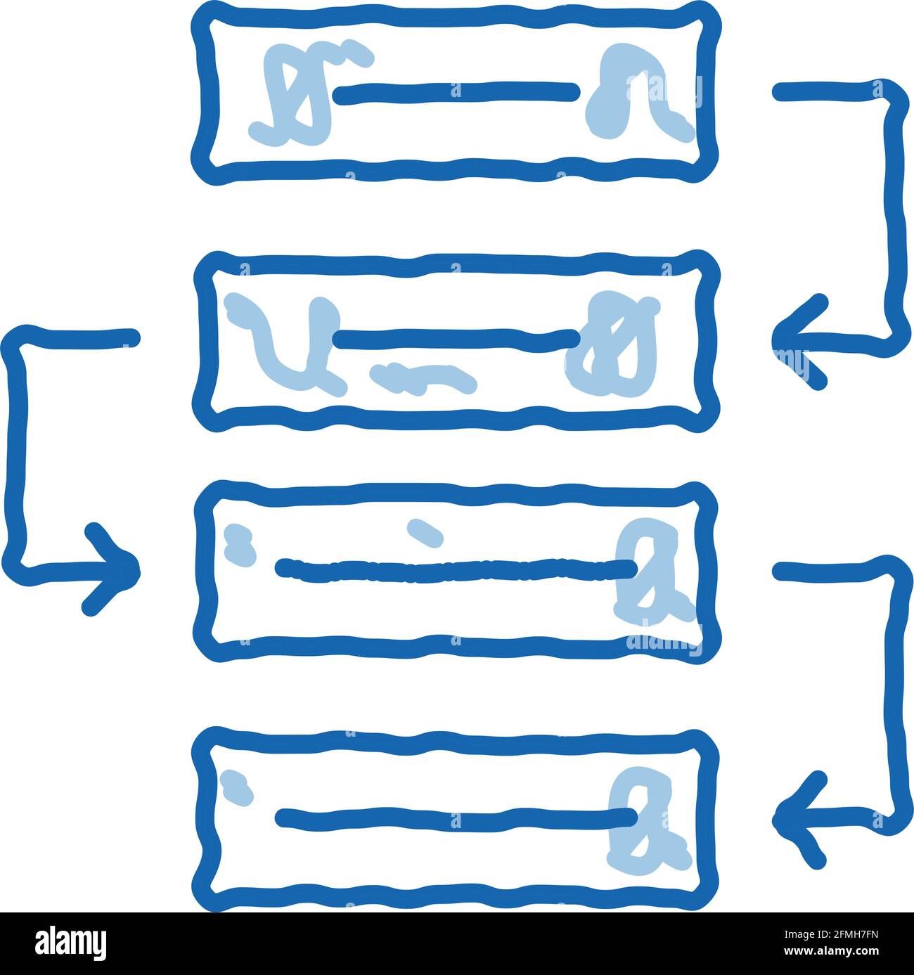 Process Plan doodle icon hand drawn illustration Stock Vector Image ...