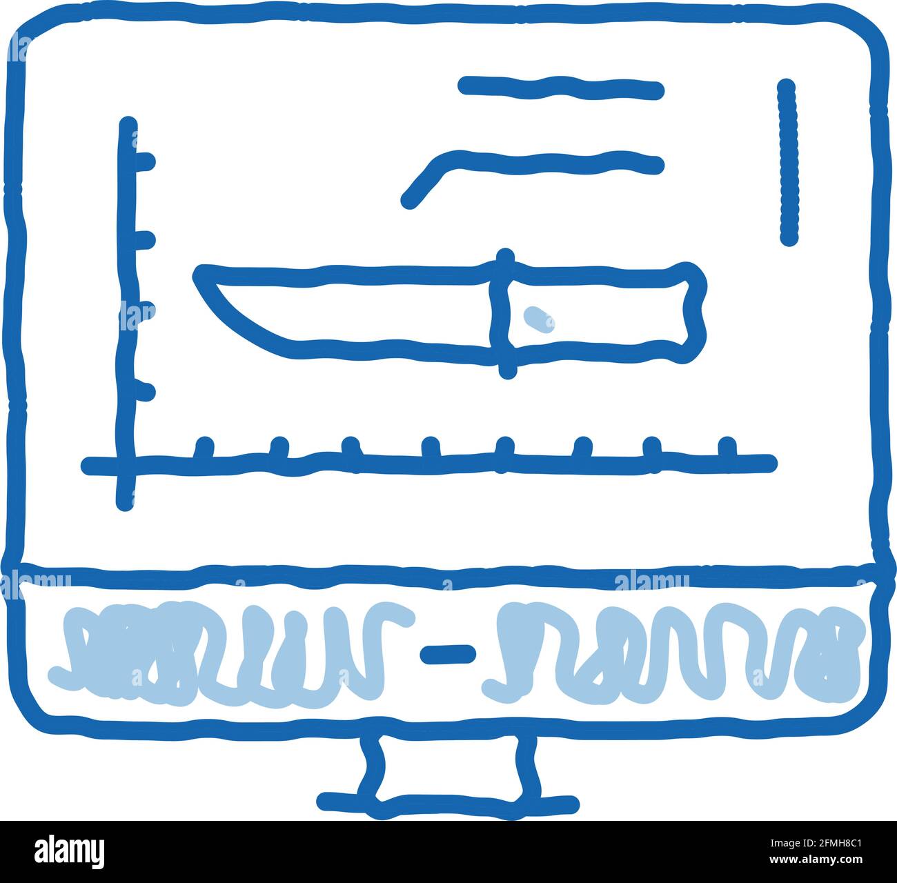 Knife Display doodle icon hand drawn illustration Stock Vector Image ...