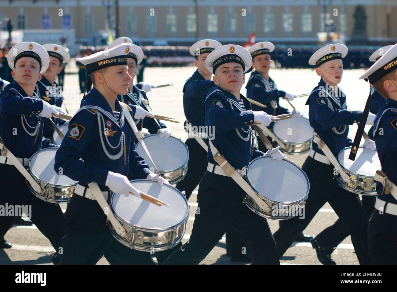 A solemn military parade in St. Petersburg to mark the 76th anniversary ...