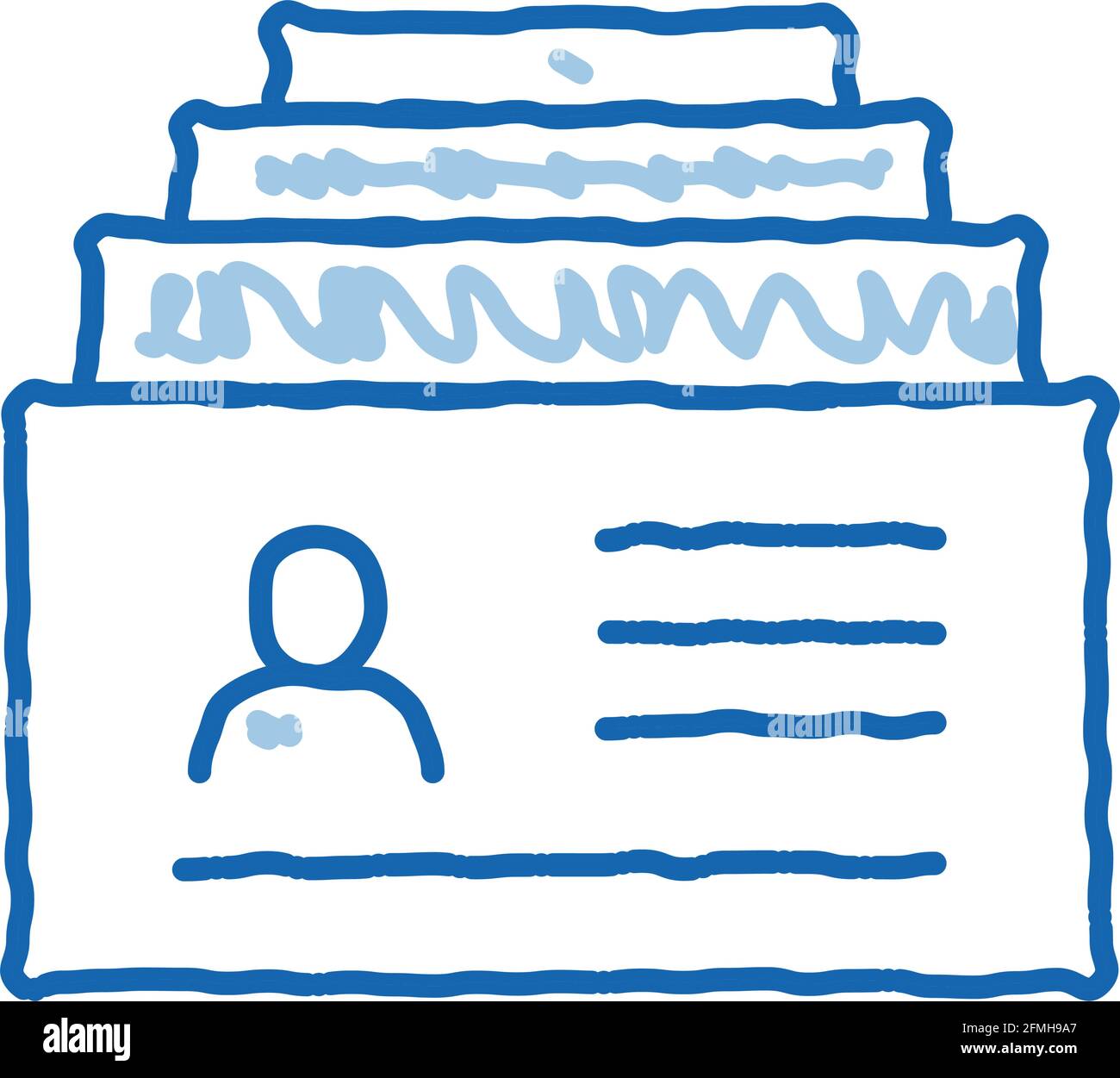 Customer Database doodle icon hand drawn illustration Stock Vector ...