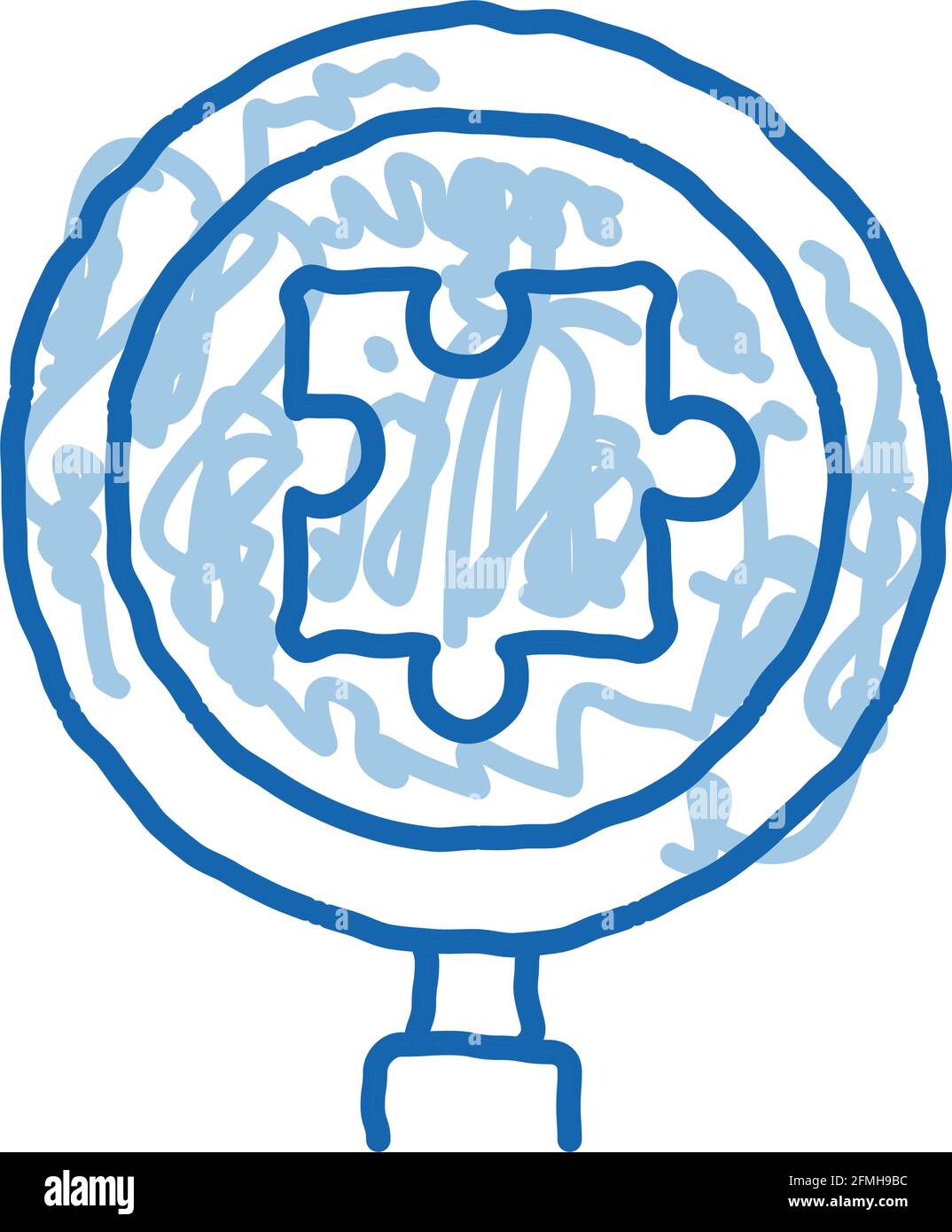 Puzzle Research doodle icon hand drawn illustration Stock Vector Image ...