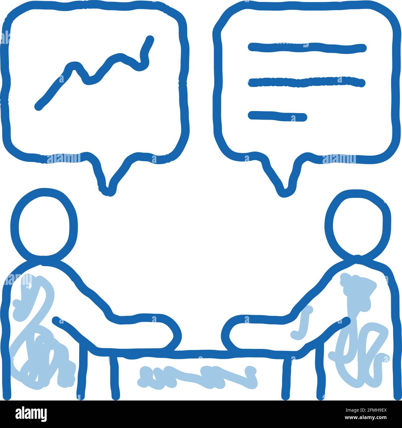 Human Discussing doodle icon hand drawn illustration Stock Vector Image ...