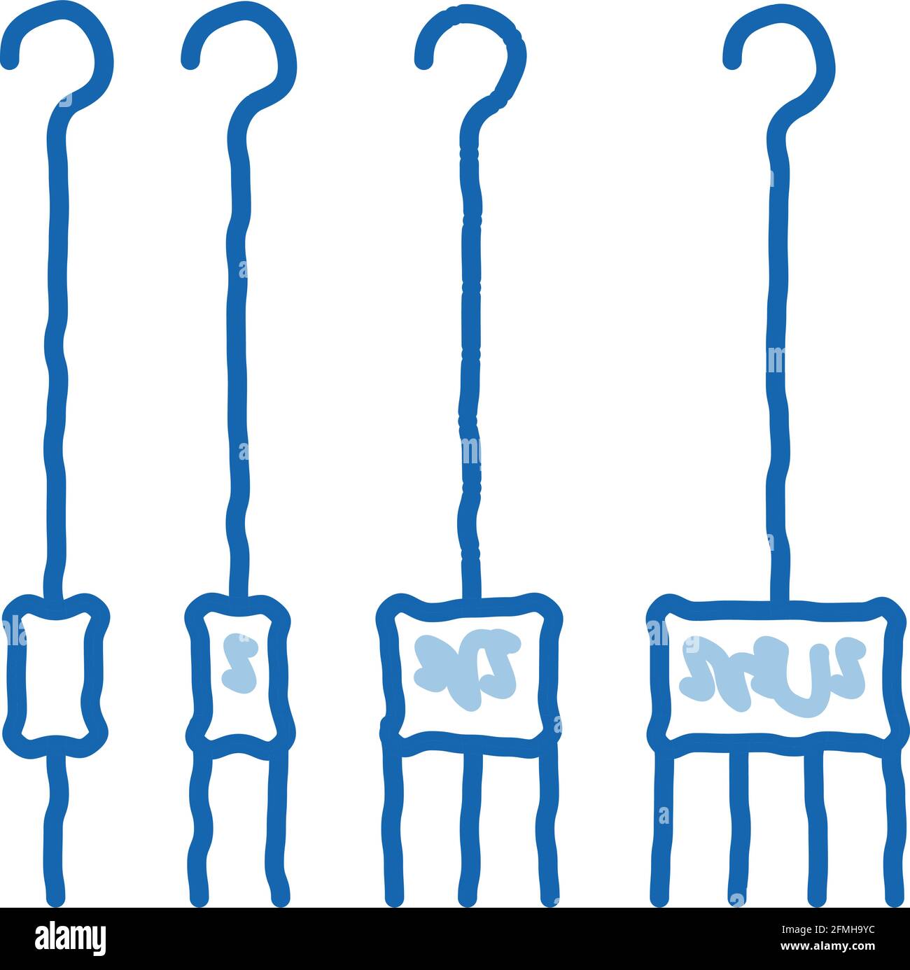 Piercing Hooks doodle icon hand drawn illustration Stock Vector Image ...