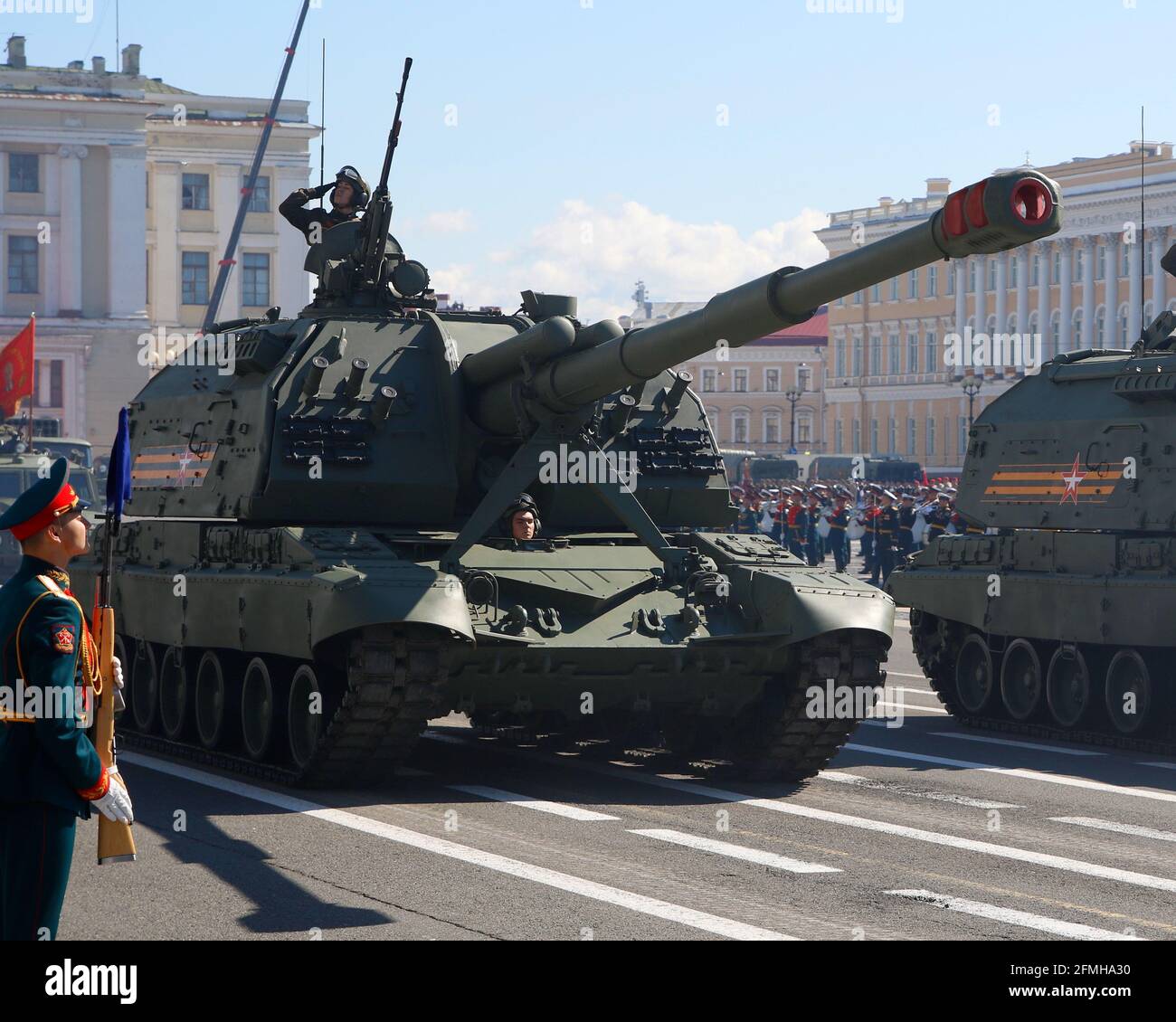 A solemn military parade in St. Petersburg to mark the 76th anniversary ...