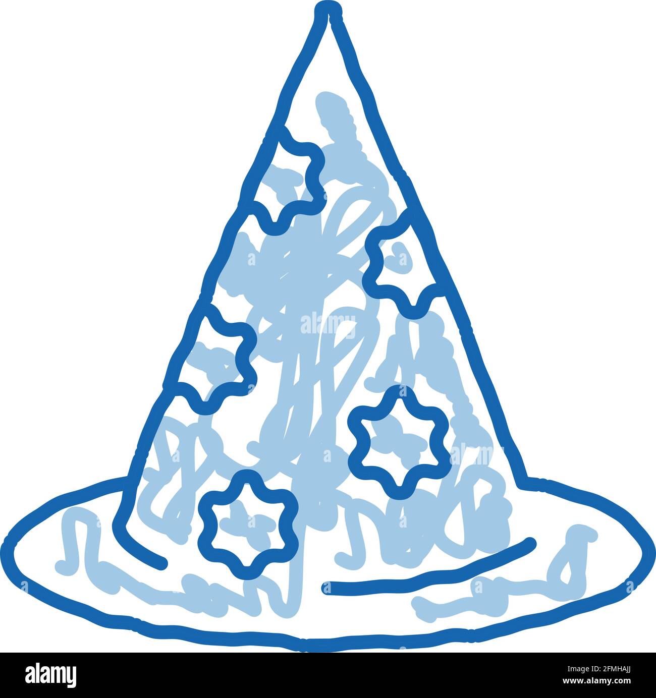 Magician Hat doodle icon hand drawn illustration Stock Vector Image ...