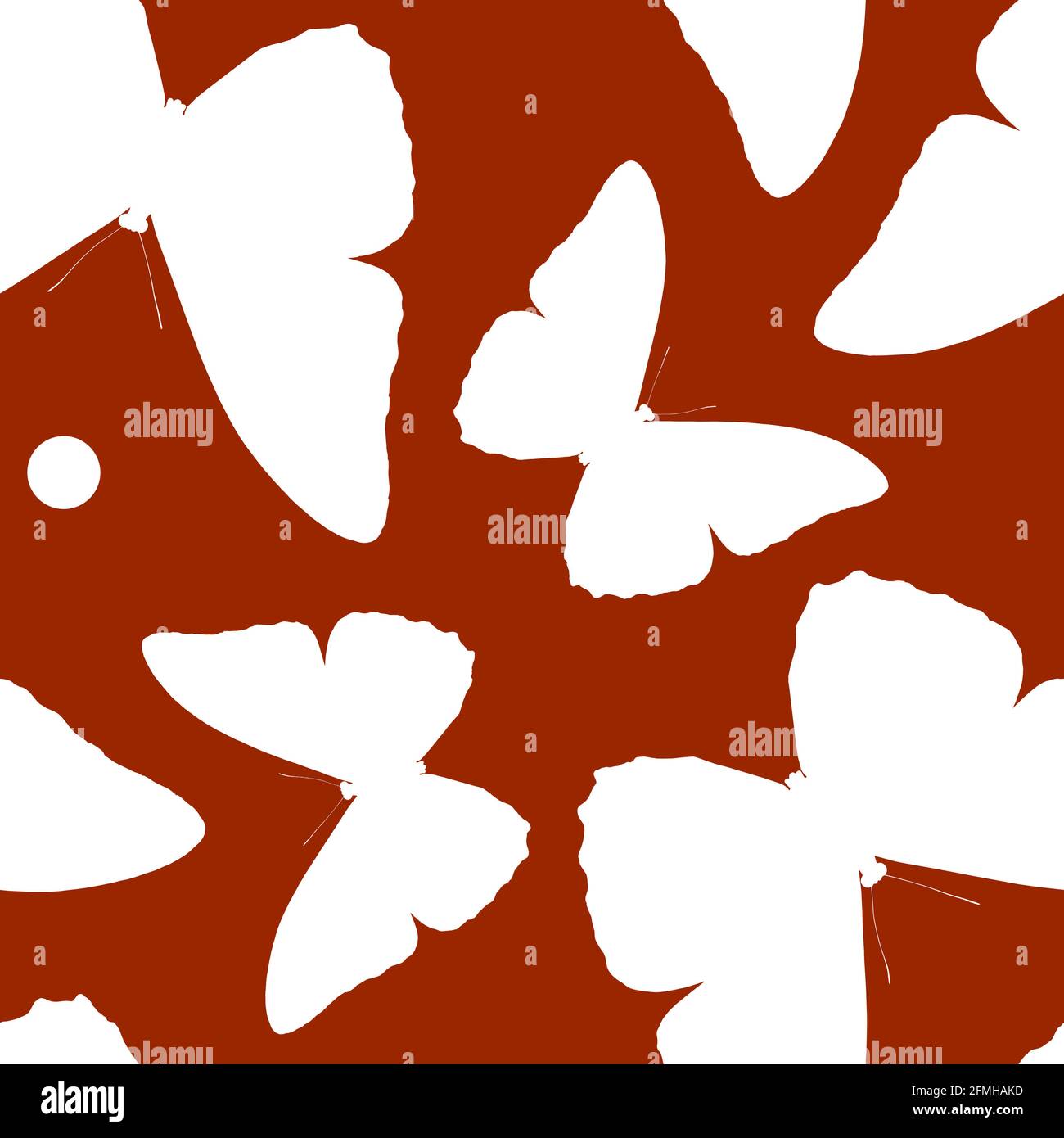An illustration of seamless pattern of silhouettes of butterflies Stock ...