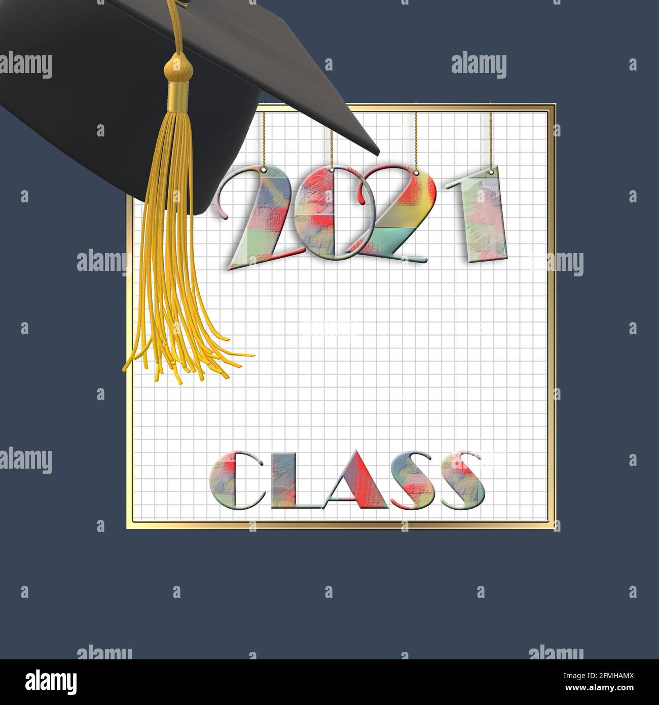 2021 graduation class. Class of 2021 year with cap and tassel ...