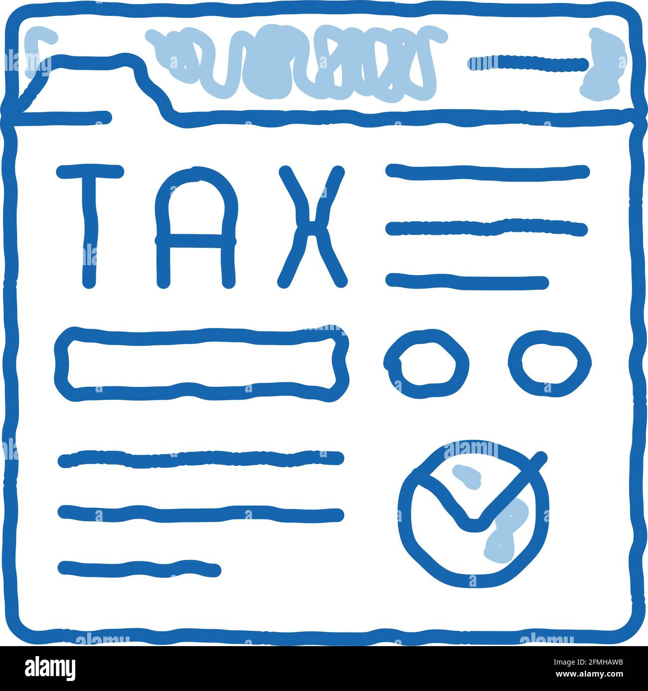 Tax Web Site doodle icon hand drawn illustration Stock Vector Image ...