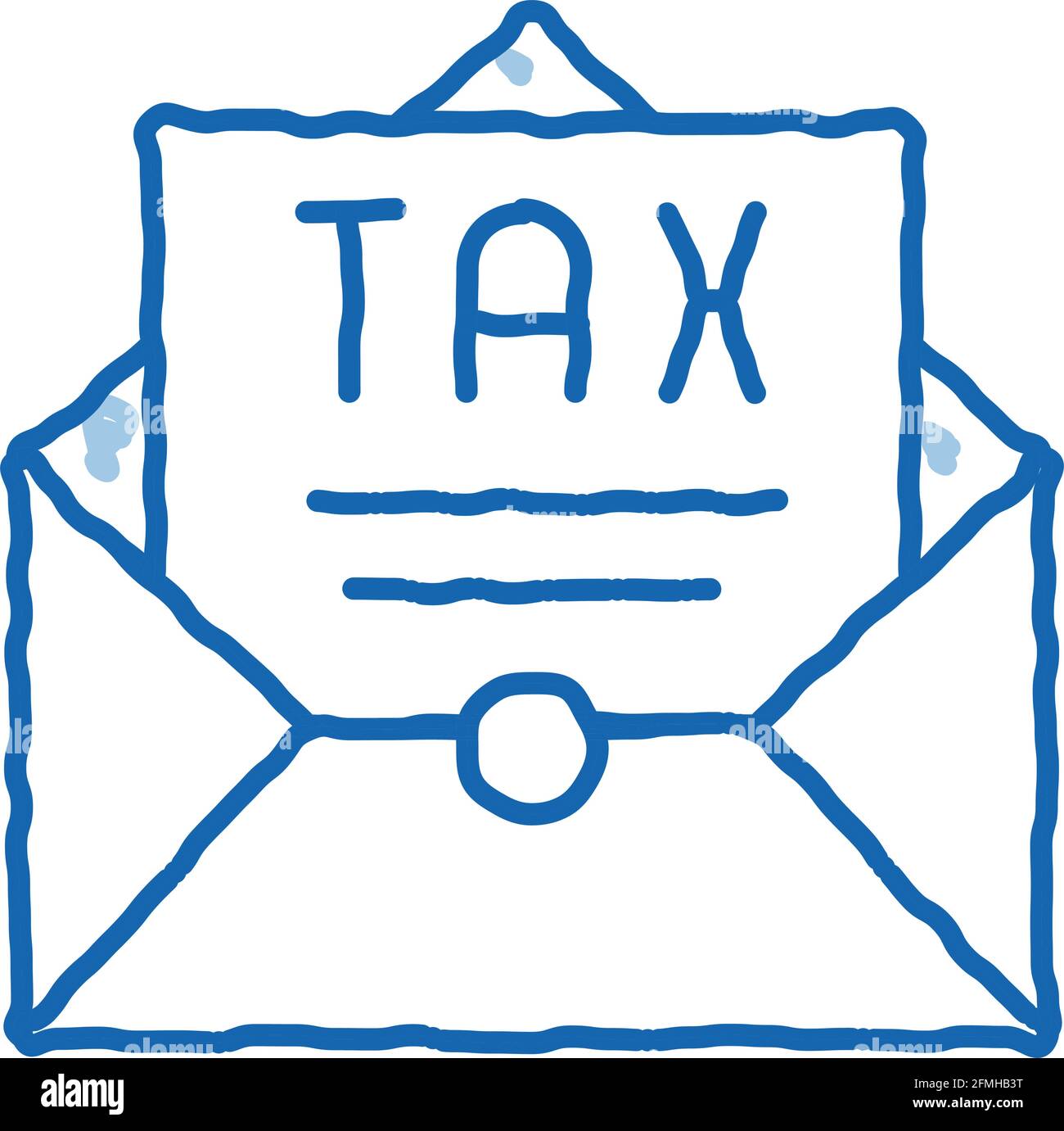 Tax Mail Order doodle icon hand drawn illustration Stock Vector Image ...
