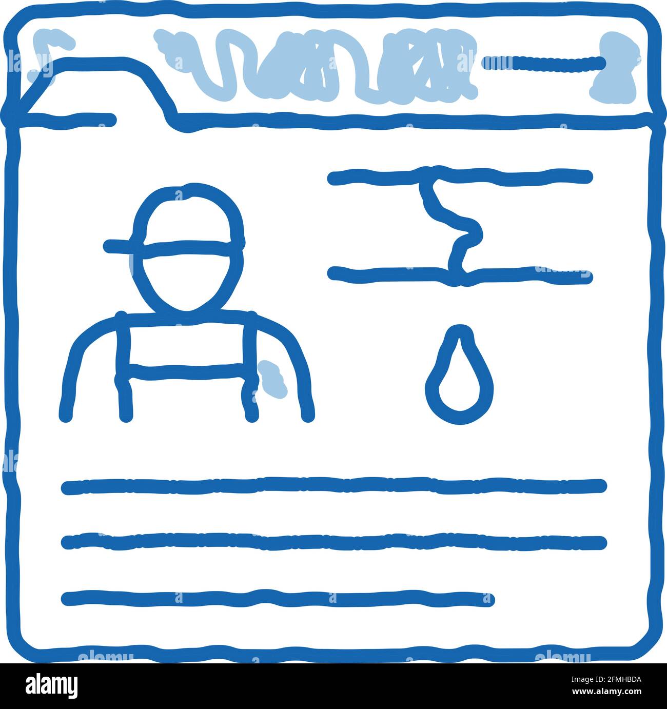 Plumber Web Site doodle icon hand drawn illustration Stock Vector Image ...