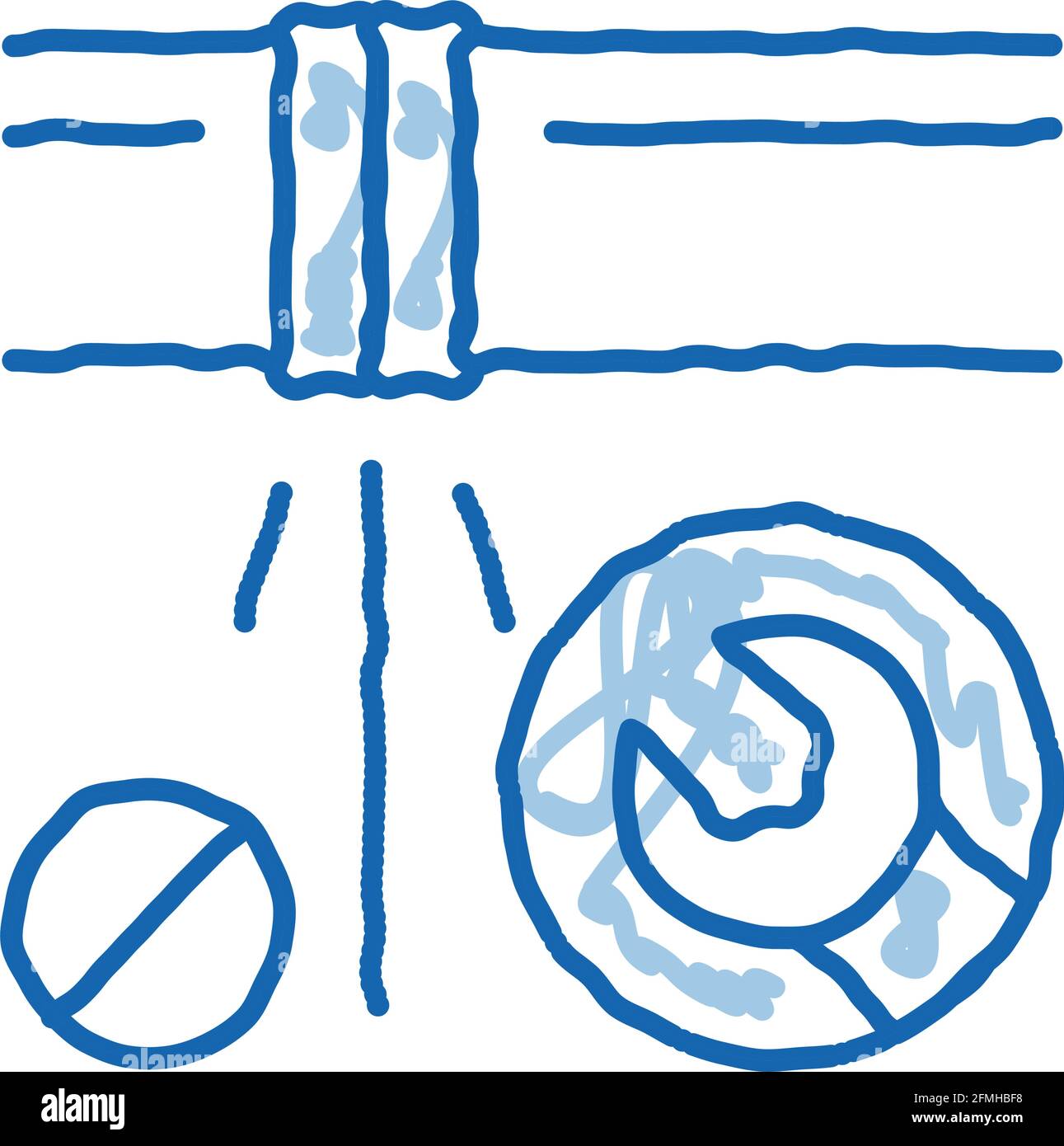 Pipe Punch Fix doodle icon hand drawn illustration Stock Vector Image ...