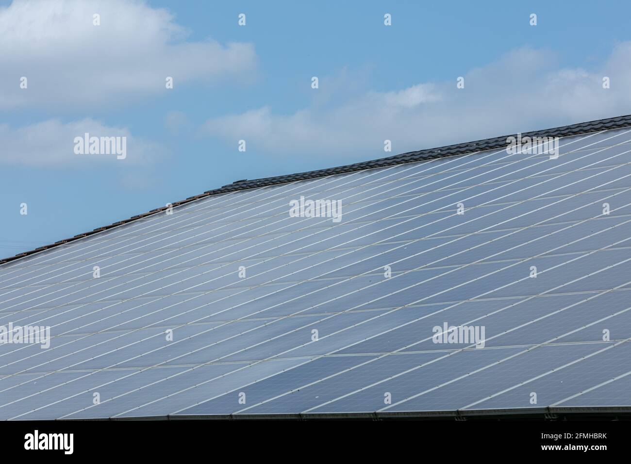 Solar panels photographed up close for green energy Stock Photo - Alamy