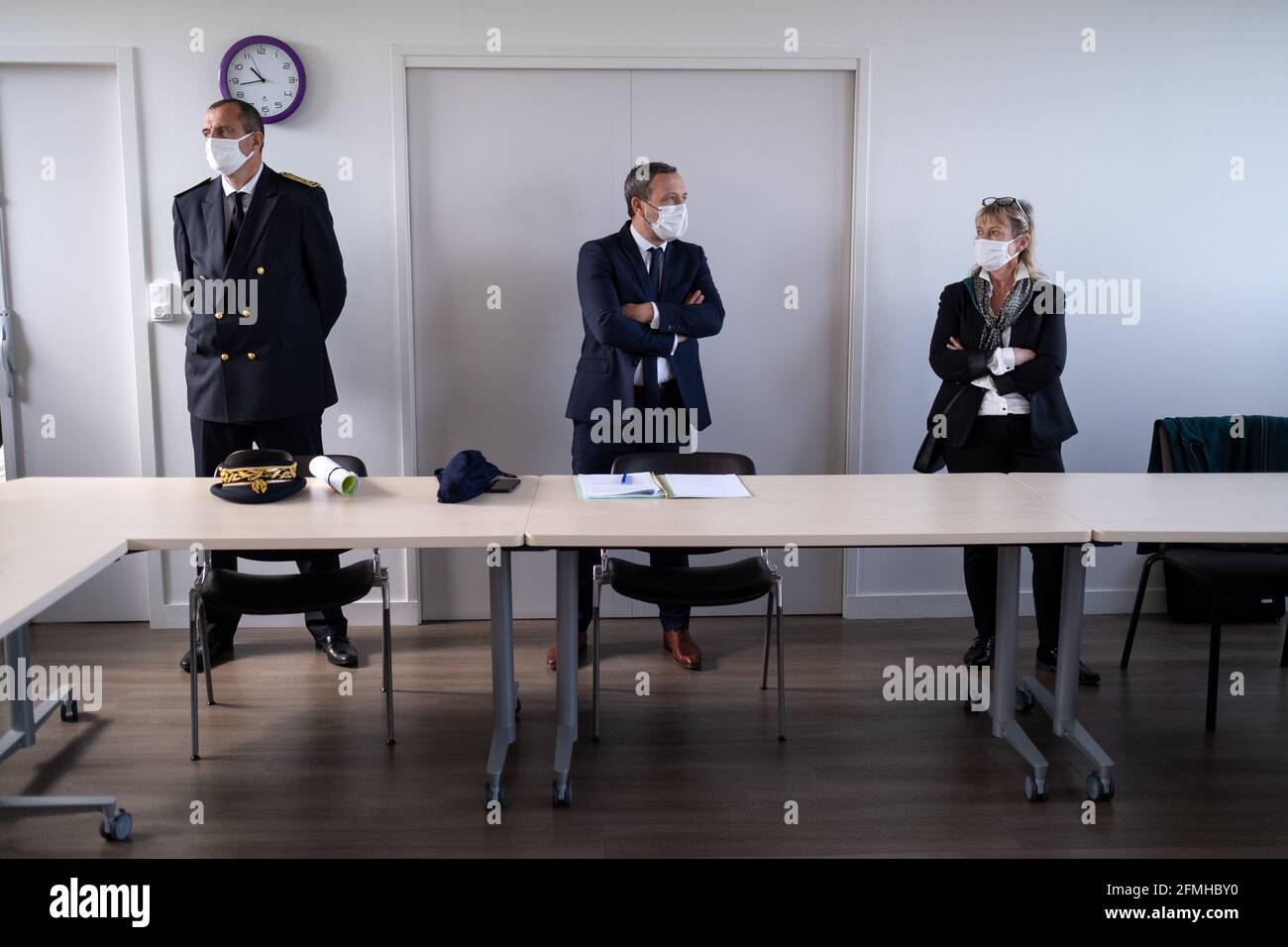 France, Saint-Brieuc, 07/05/2021. Adrien TAQUET, Secretary of State for ...
