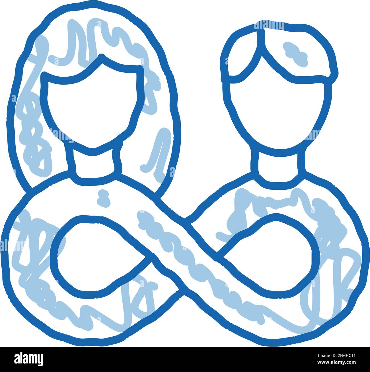 Love Forever doodle icon hand drawn illustration Stock Vector Image ...