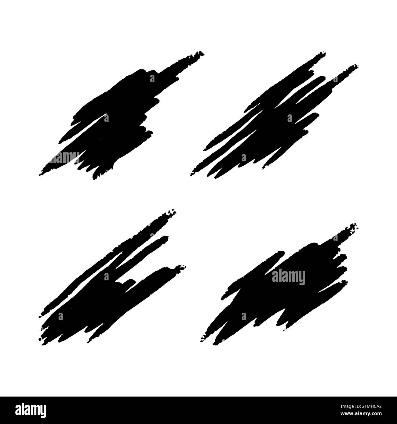 Handdrawn chalk, pastel or marker splats set. Grungy black chalk ...