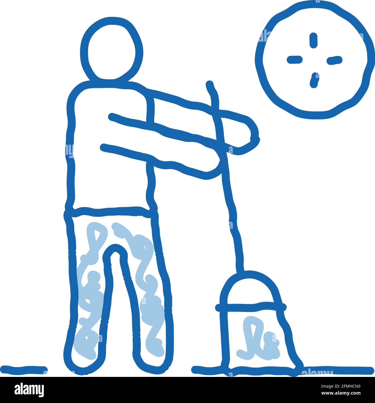 Human Sweeping doodle icon hand drawn illustration Stock Vector Image ...