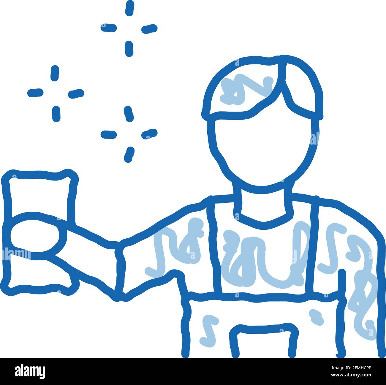 Human Cleaning doodle icon hand drawn illustration Stock Vector Image ...