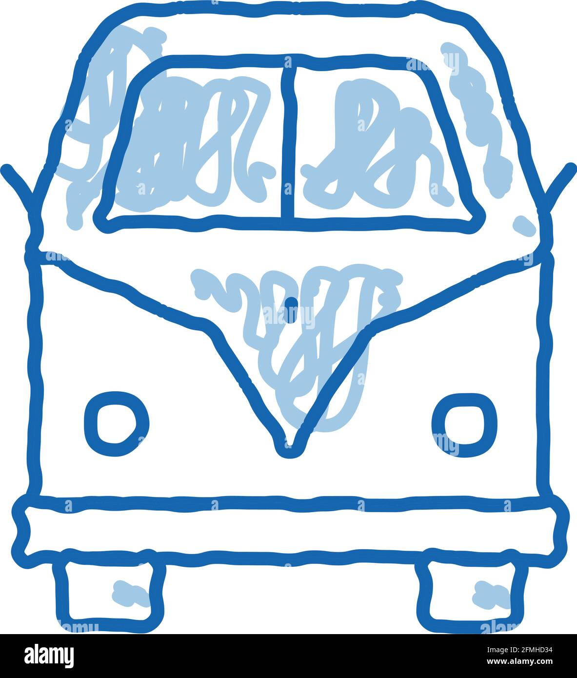 Van Bus doodle icon hand drawn illustration Stock Vector Image & Art ...
