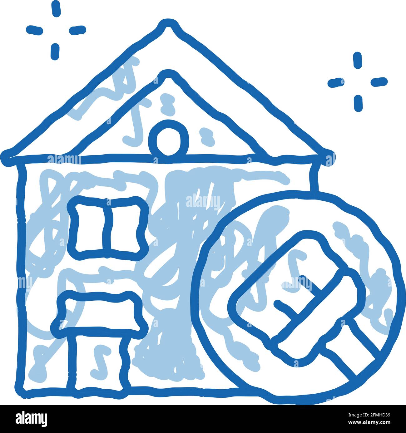 House Cleaning doodle icon hand drawn illustration Stock Vector Image ...