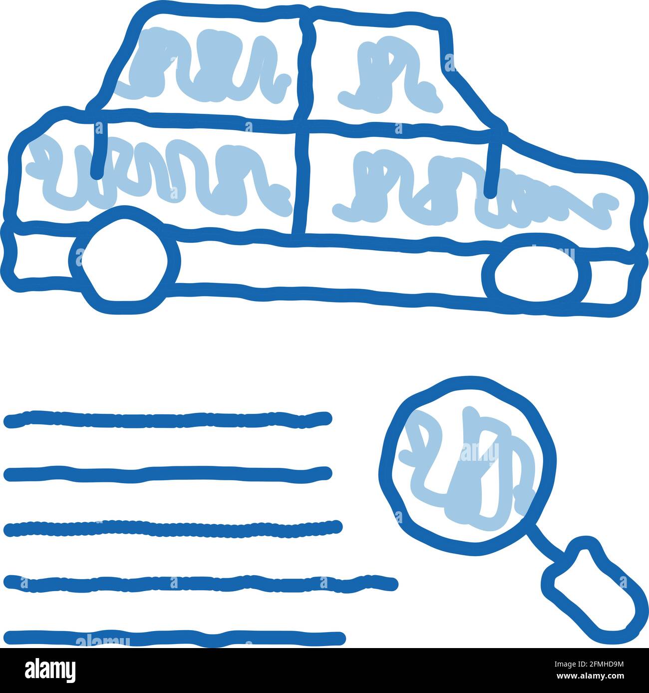 Car Research doodle icon hand drawn illustration Stock Vector Image ...
