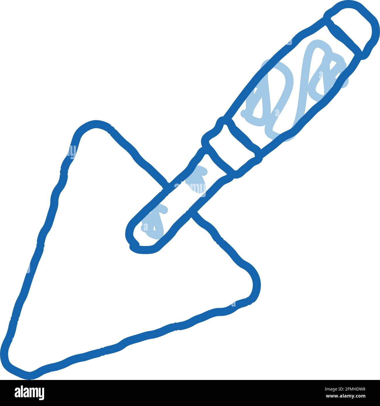 Plastering Trowel doodle icon hand drawn illustration Stock Vector ...