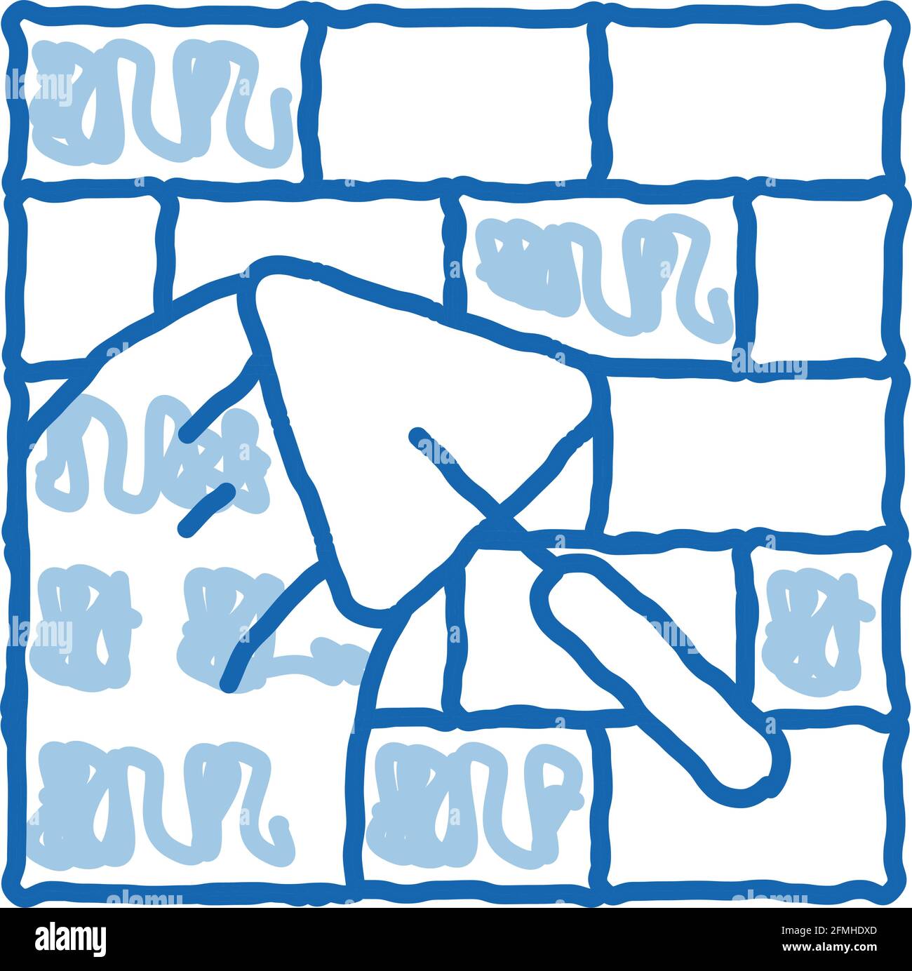 Spatula Wall doodle icon hand drawn illustration Stock Vector Image ...