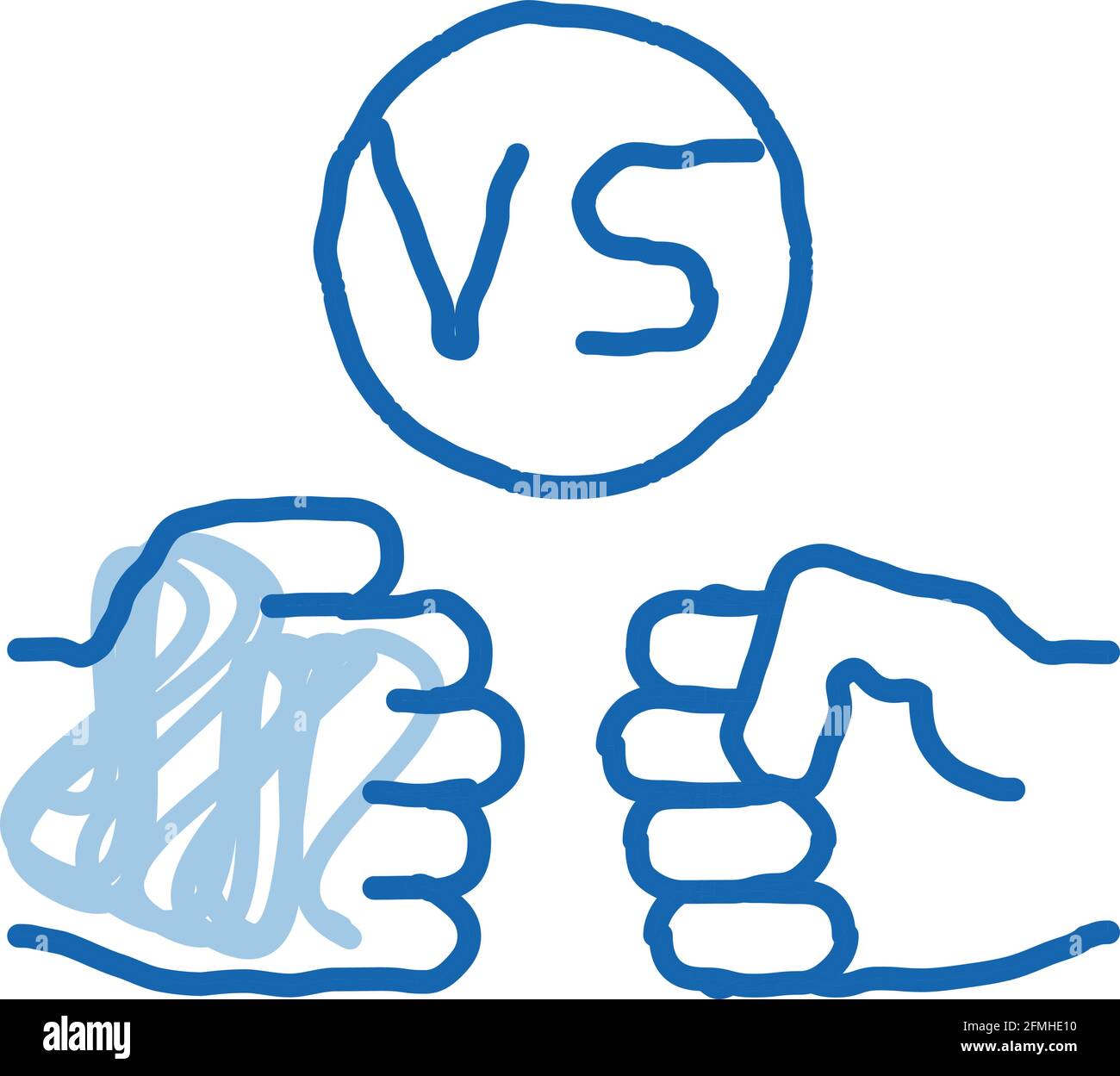 Fighting Battle doodle icon hand drawn illustration Stock Vector Image ...
