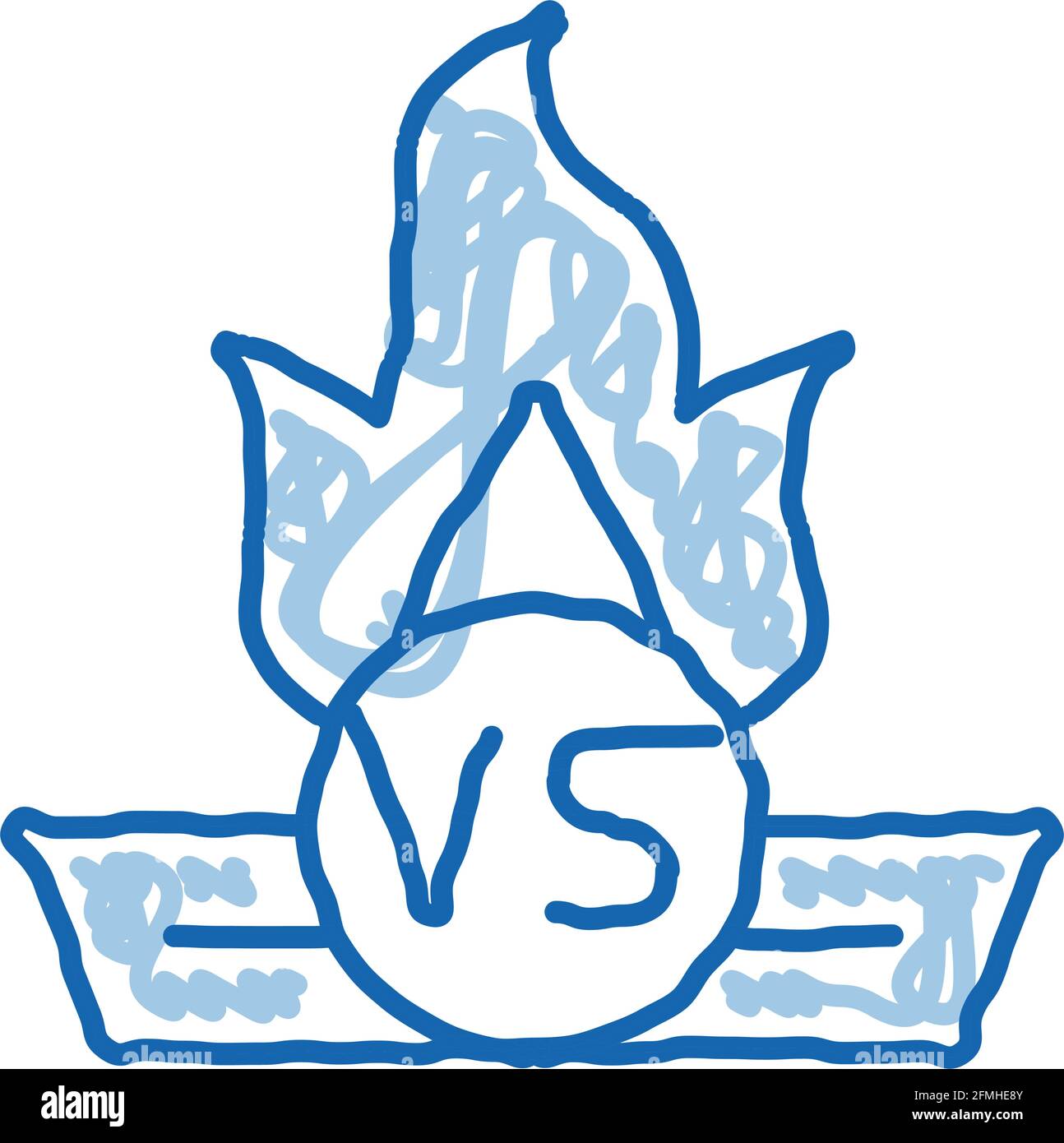 Battle Logo doodle icon hand drawn illustration Stock Vector Image ...