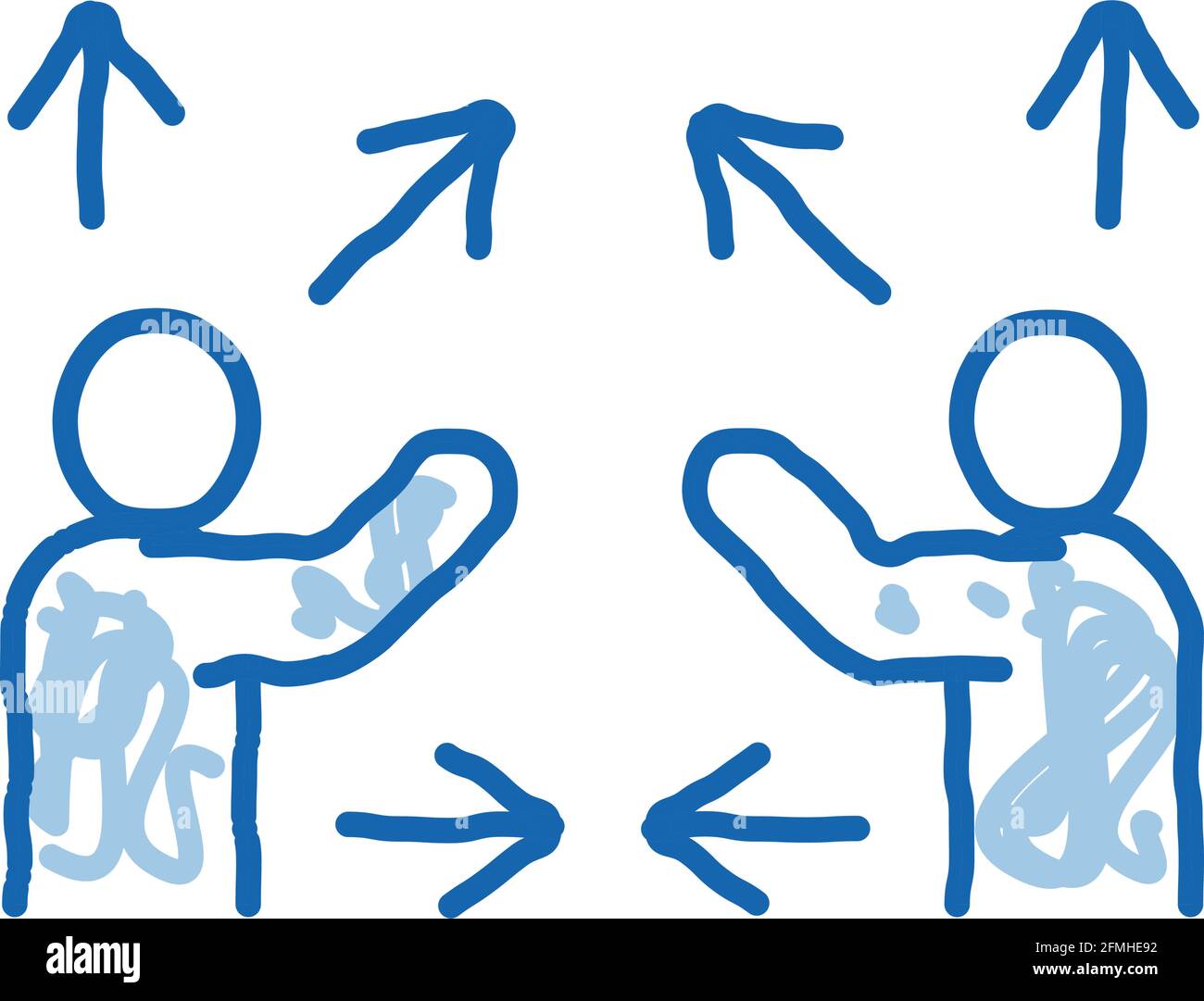 Gesture Battle doodle icon hand drawn illustration Stock Vector Image ...