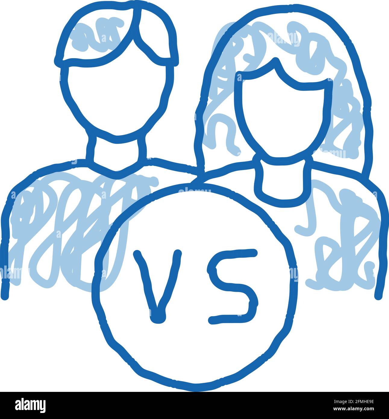 Gender Battle Icon Vector Outline Illustration Stock Vector Image & Art ...