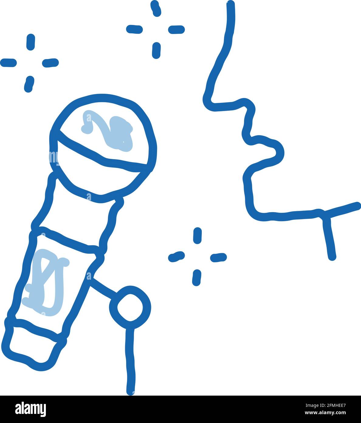 Human Singing in Microphone doodle icon hand drawn illustration Stock ...