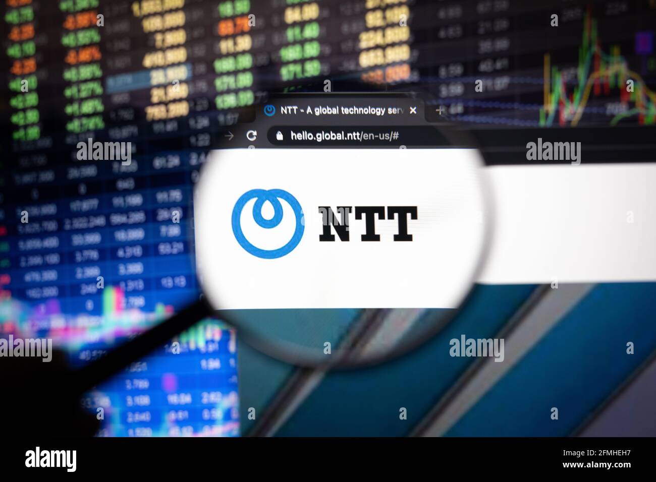 Ntt logo on glass hi-res stock photography and images - Alamy