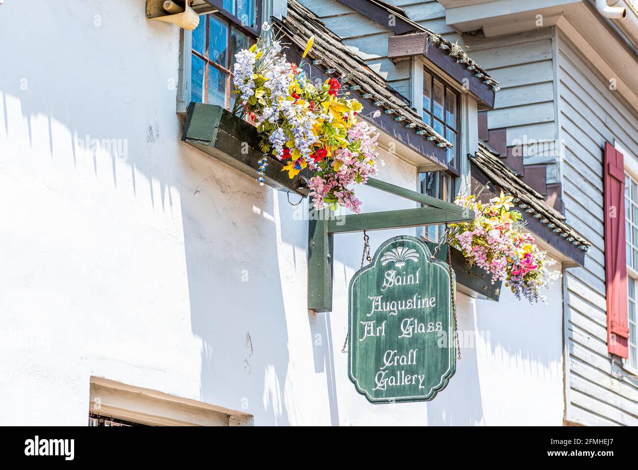 St. Augustine, USA - May 10, 2018: Saint George Street on sunny day ...