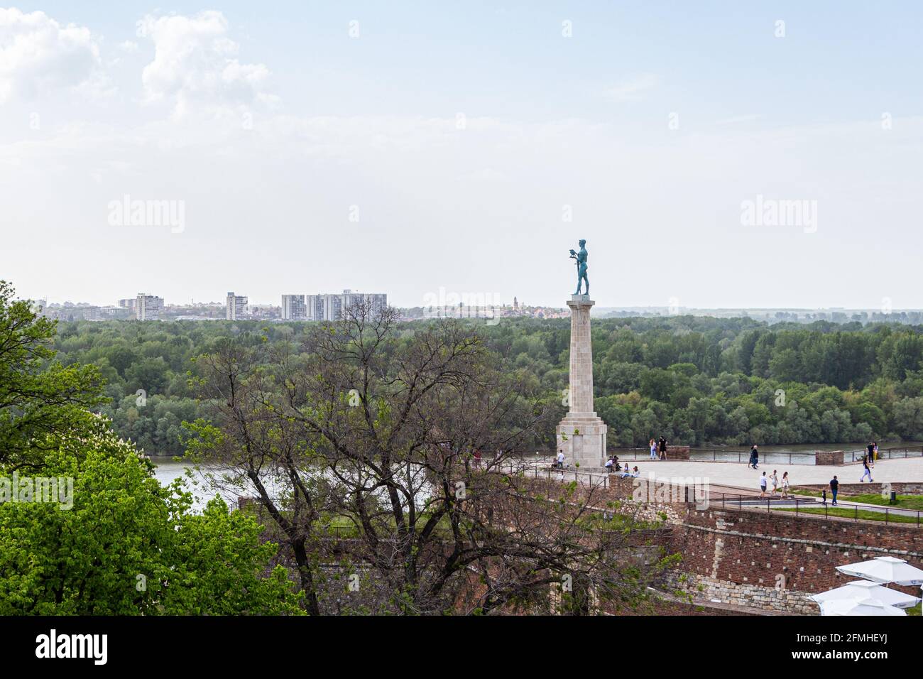 Belgrade, Serbia - May 2, 2021: The Winner monument the symbol of the ...