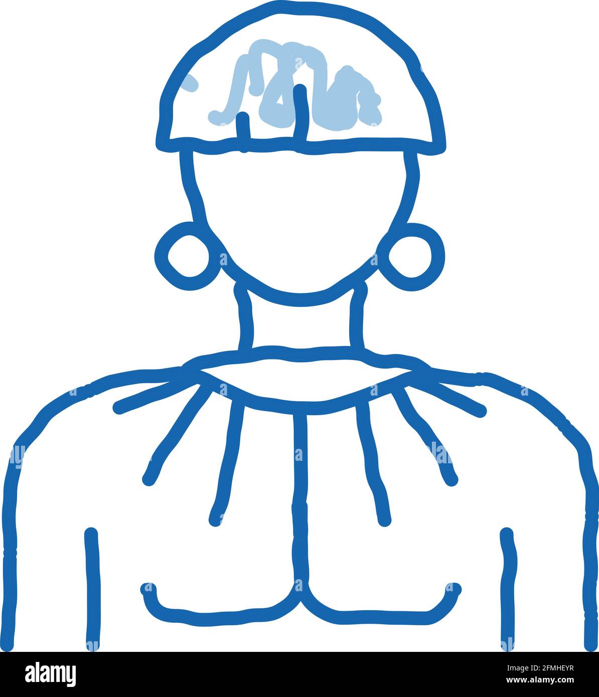 Young Aztec Man doodle icon hand drawn illustration Stock Vector Image ...