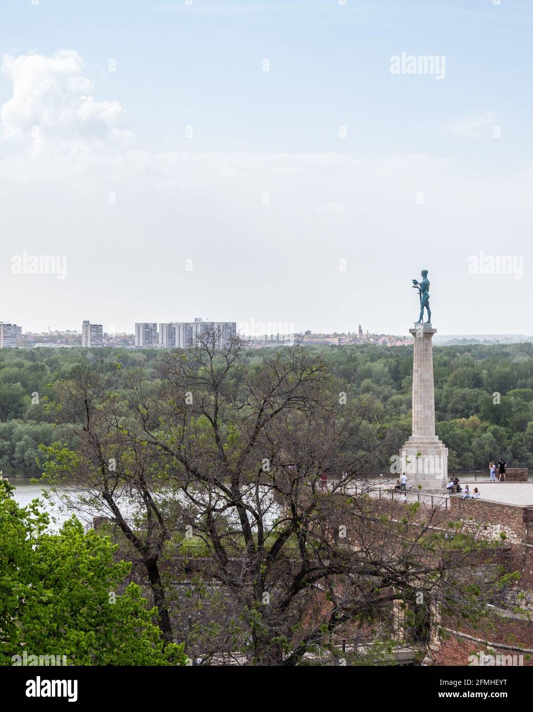 Belgrade, Serbia - May 2, 2021: The Winner monument the symbol of the ...