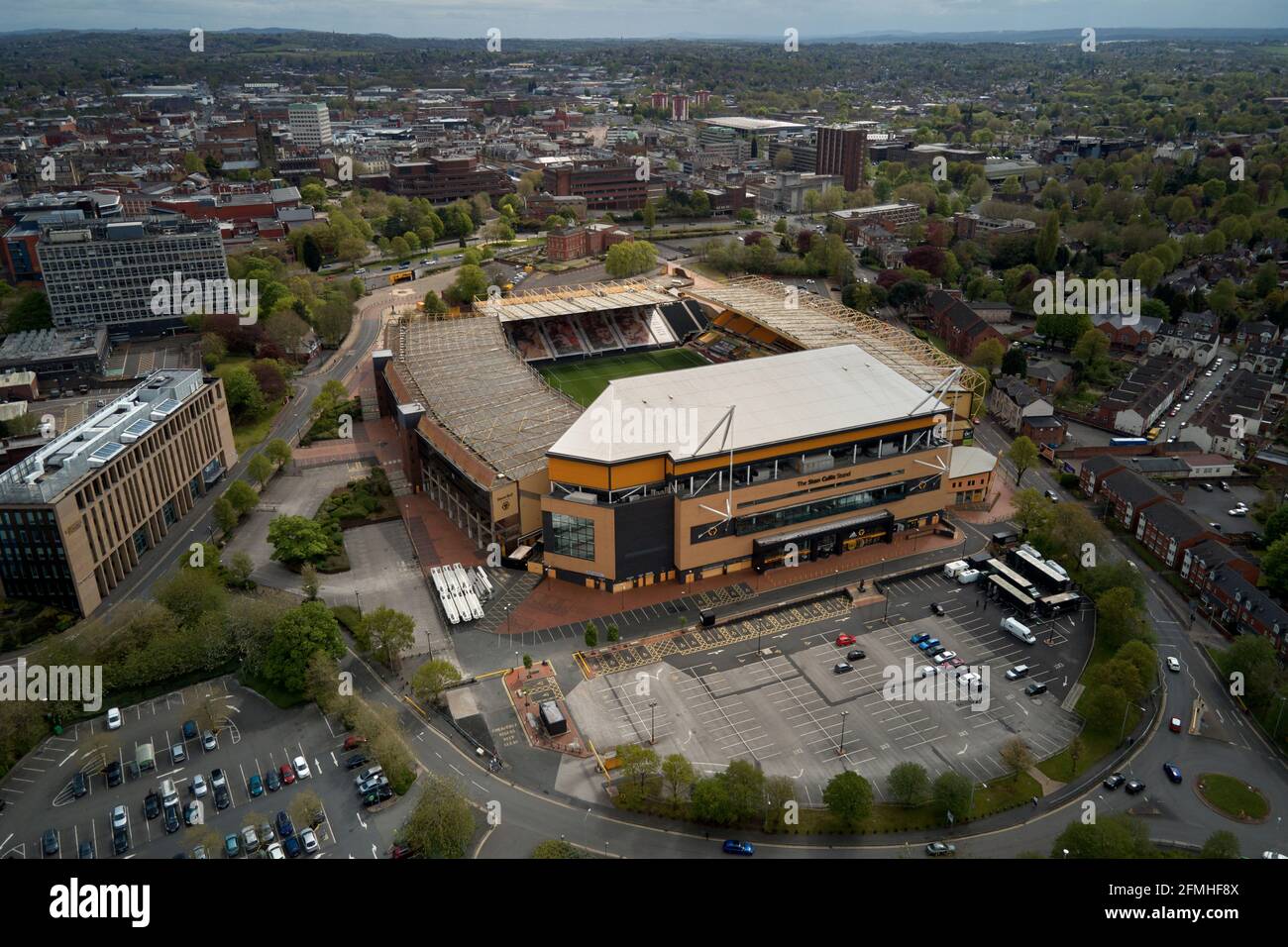 Aerial views of Molineux Stadium, Wolverhampton, UK Stock Photo - Alamy