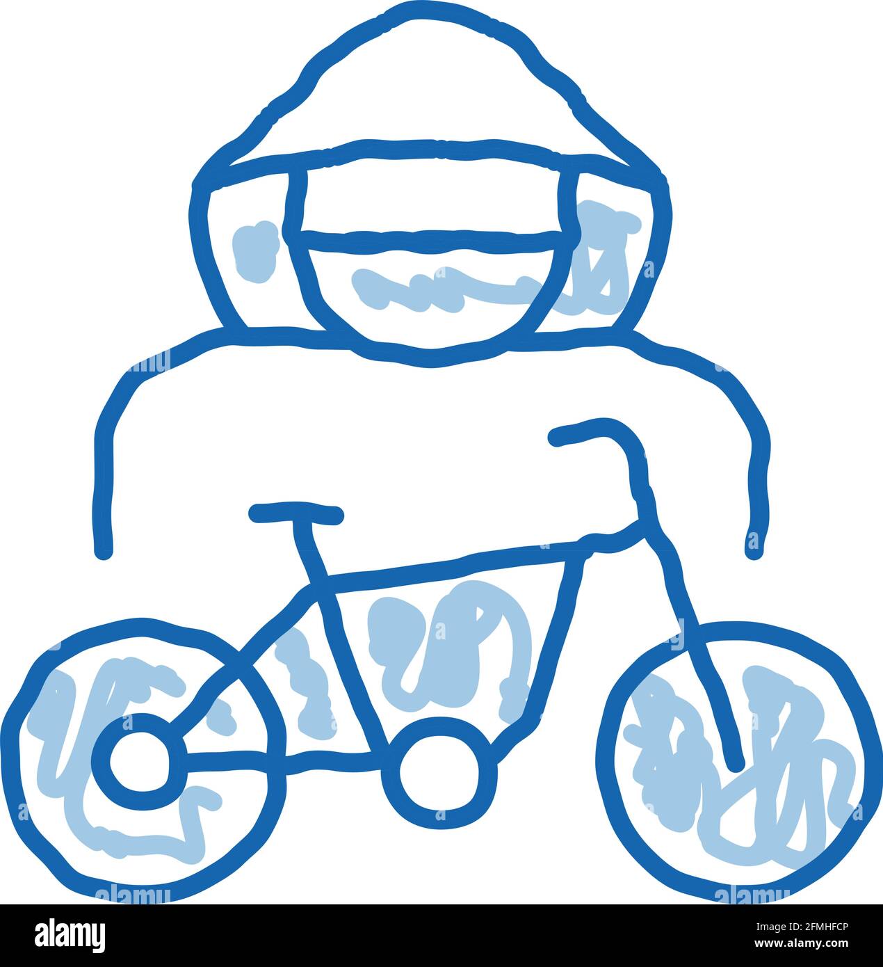 Bike Theft doodle icon hand drawn illustration Stock Vector Image & Art ...